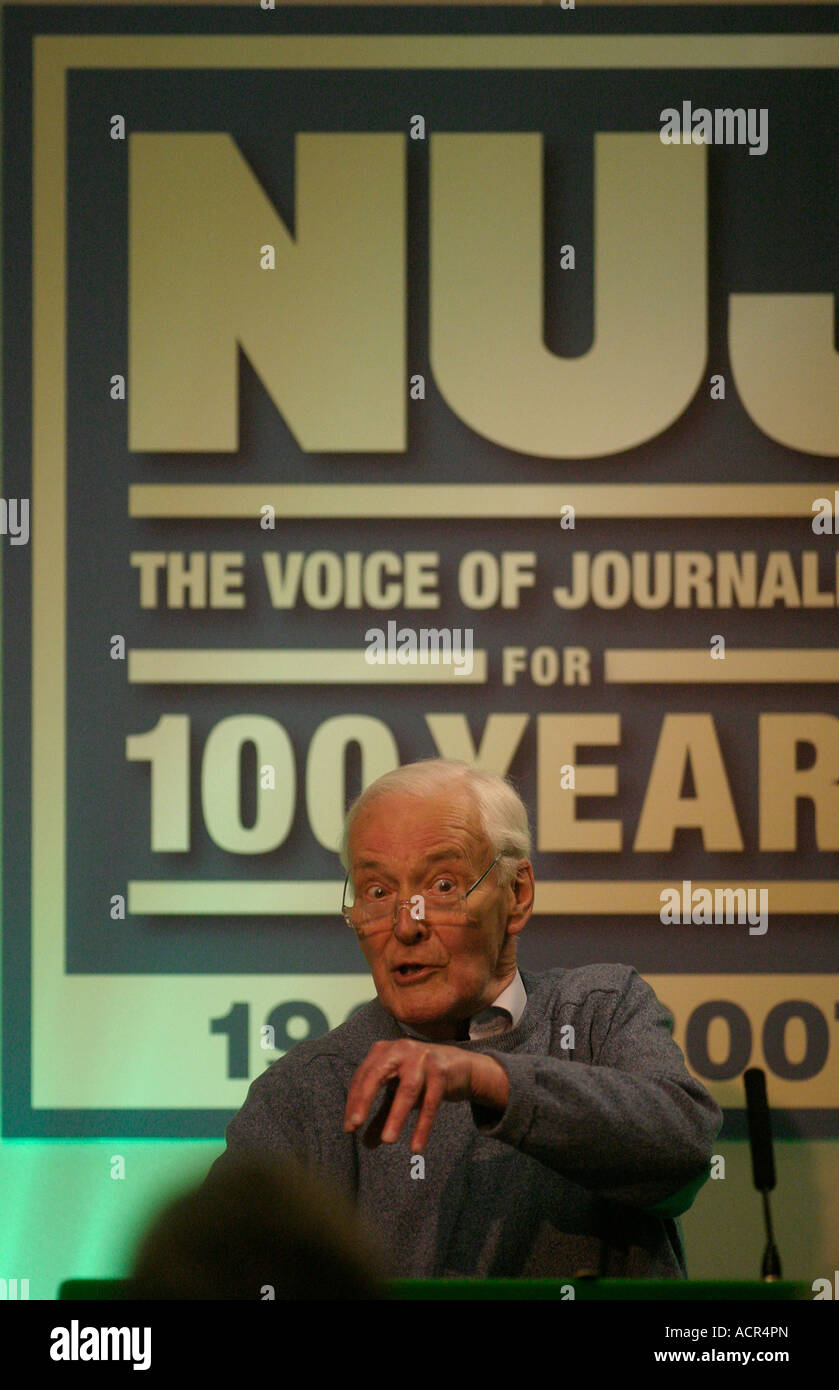 Tony Benn former MP and journalist 12th 15th April 2007 National Union ...