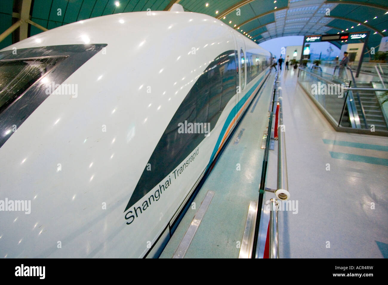 Chinese Maglev High Speed Train in Station Shanghai China Stock Photo ...