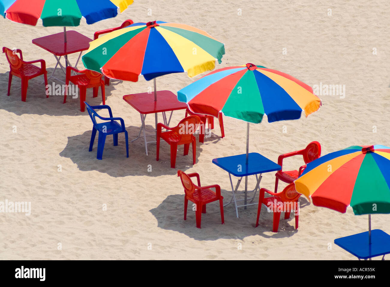 Colorful Parasols at the Beach Stock Photo - Alamy