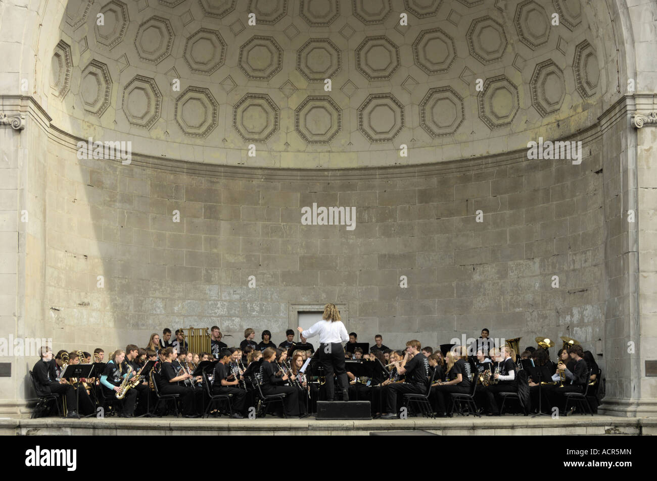 Concert at Naumburg Bandshell Central Park New York USA Stock Photo - Alamy