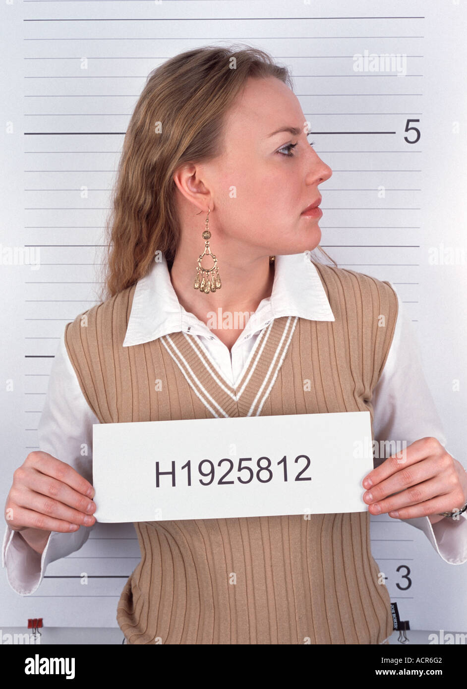Mugshot woman hi-res stock photography and images - Alamy