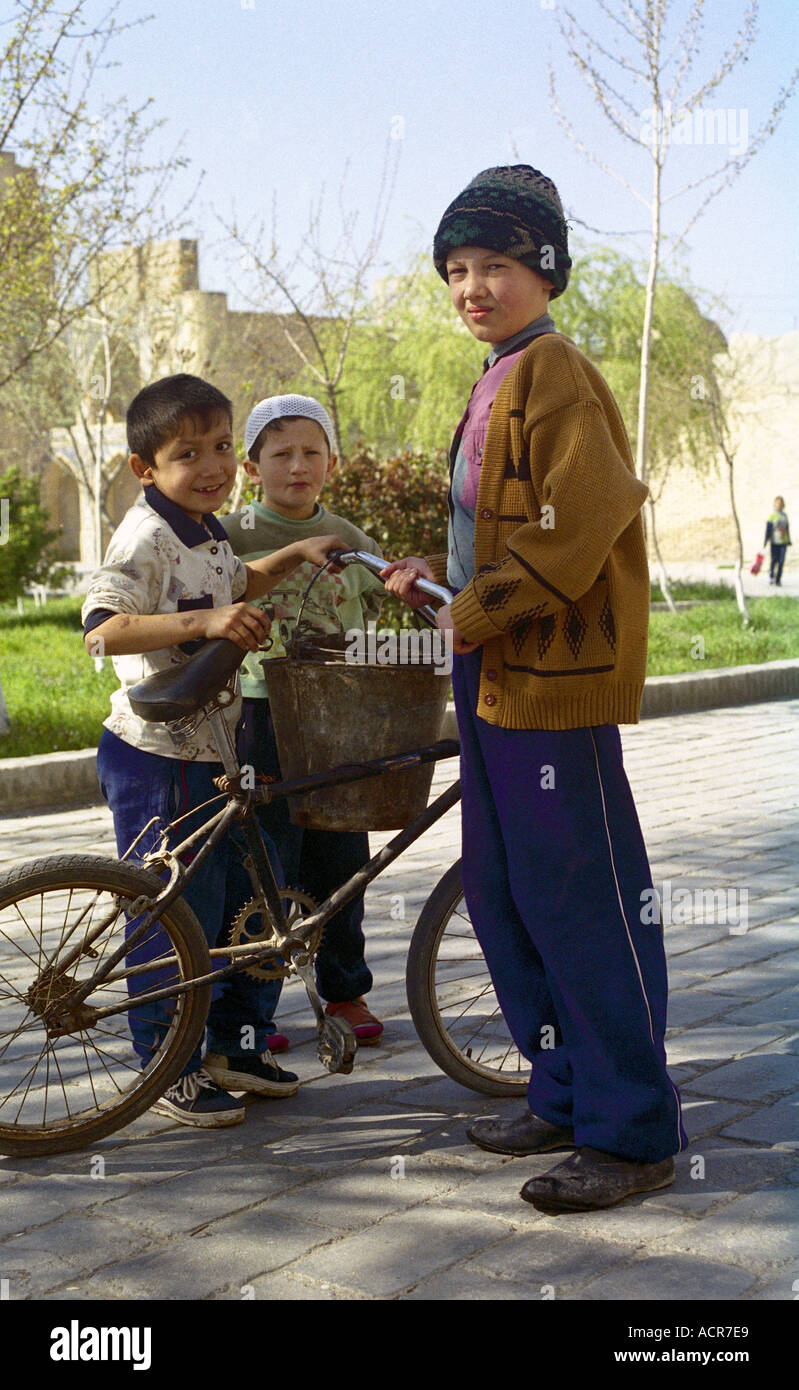 Local boys Bukhara Stock Photo - Alamy