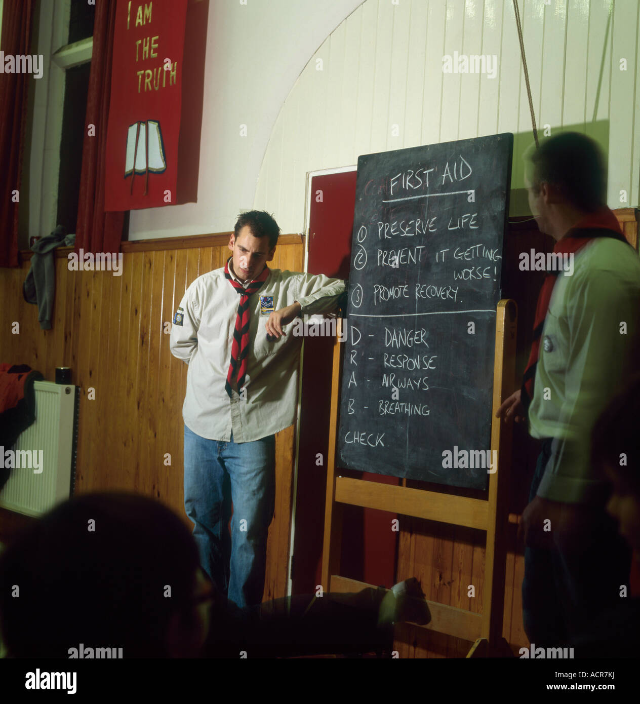 Scouts from the 11th North Leeds troop during first aid training at ...