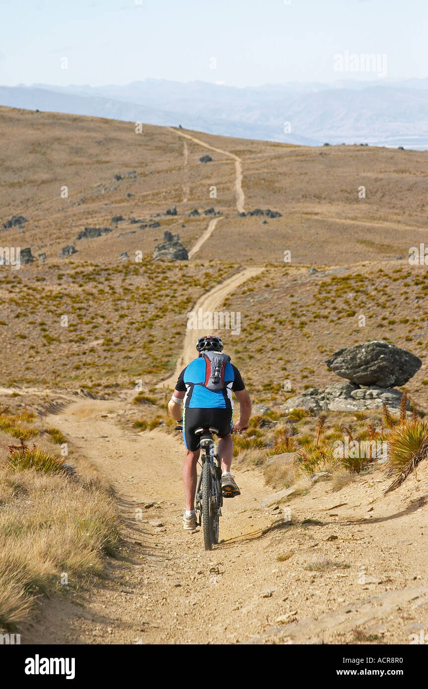 Mountain Bikers Carrick Track Carrick Range Central Otago South Island ...