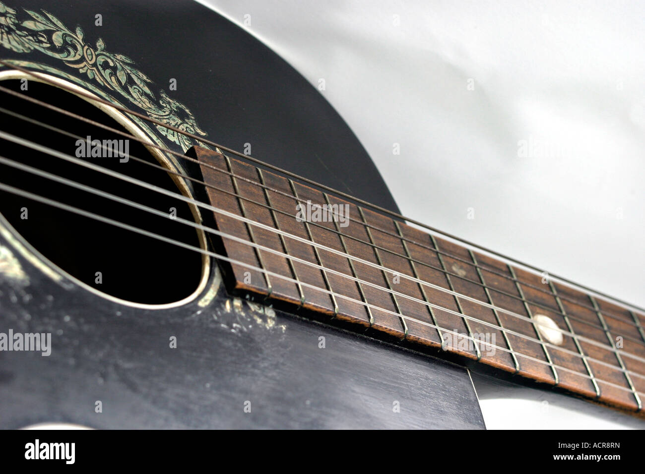 Guitar. Six string acoustic guitar Stock Photo - Alamy