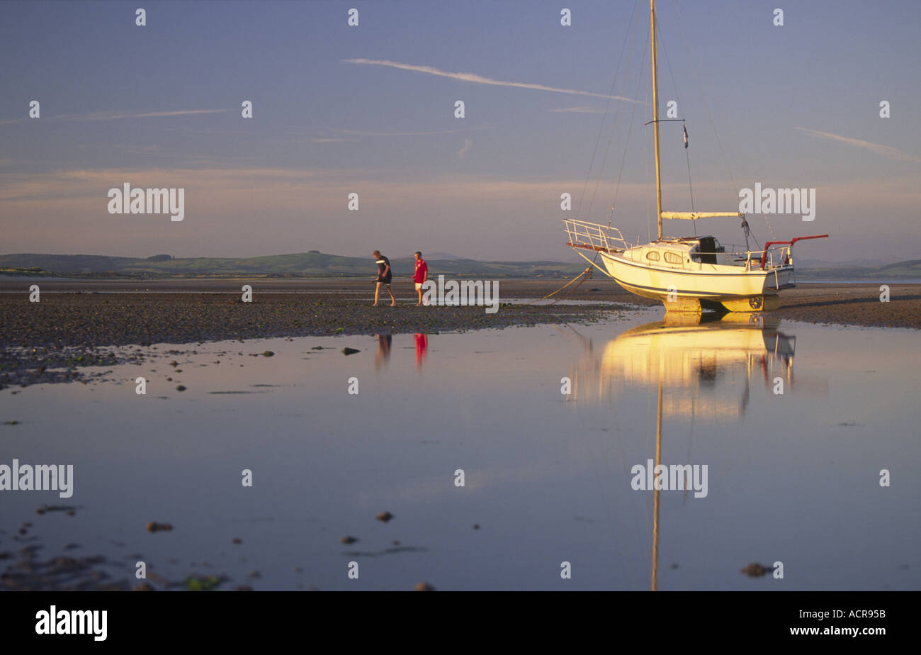 Sandhead in the Rhins of Galloway yacht sitting on the sand catching ...