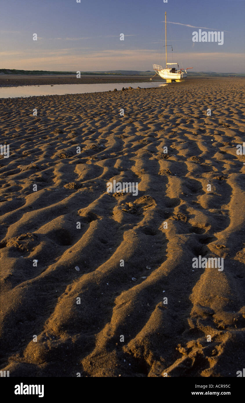 Sandhead in the Rhins of Galloway yacht sitting on the sand catching ...