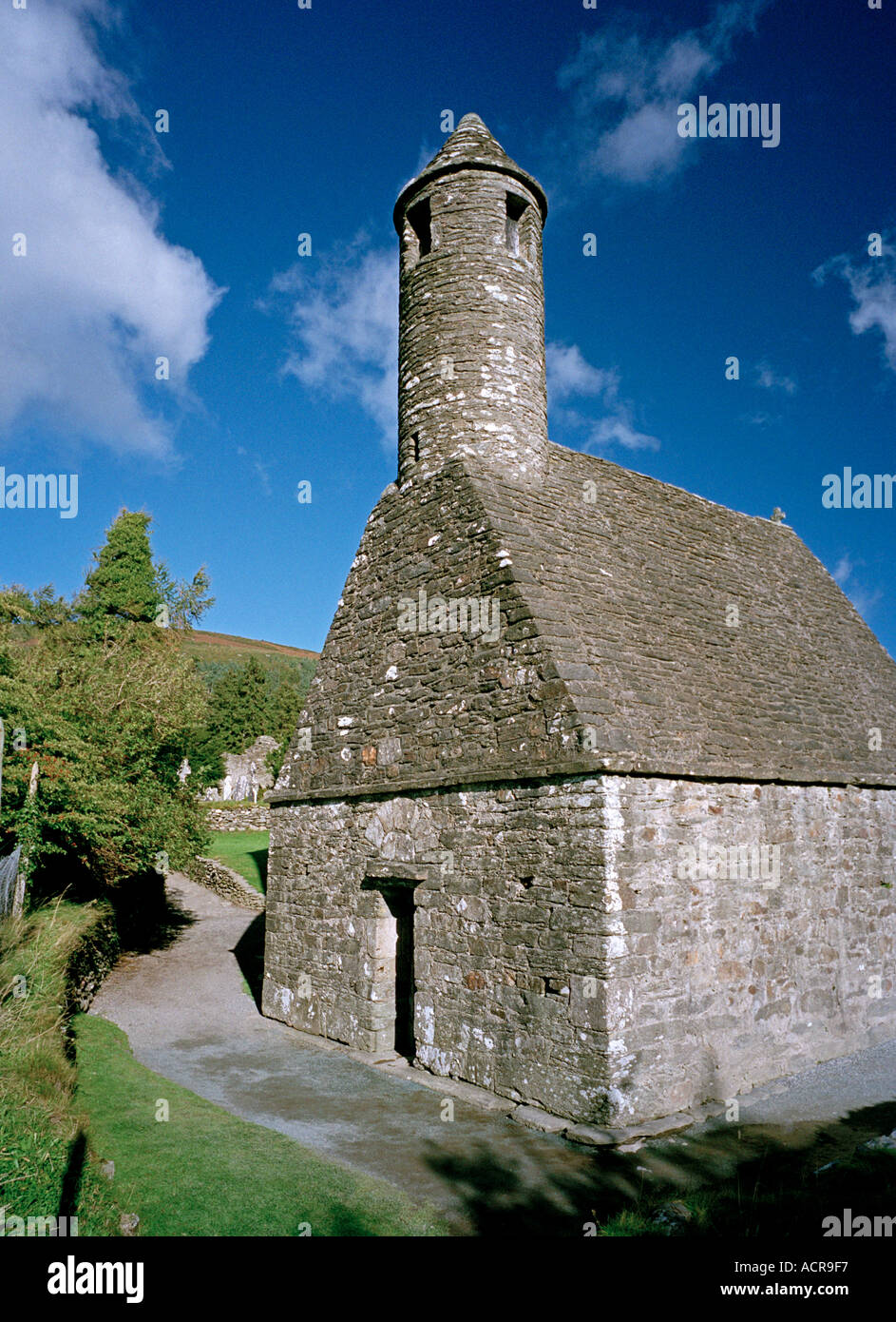 St Kevins kitchen Oratory church at the monastery of Glendalough ...