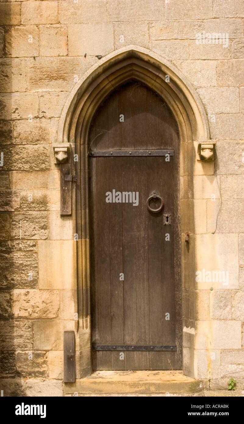 Medieval doorway in light sandstone Stock Photo - Alamy