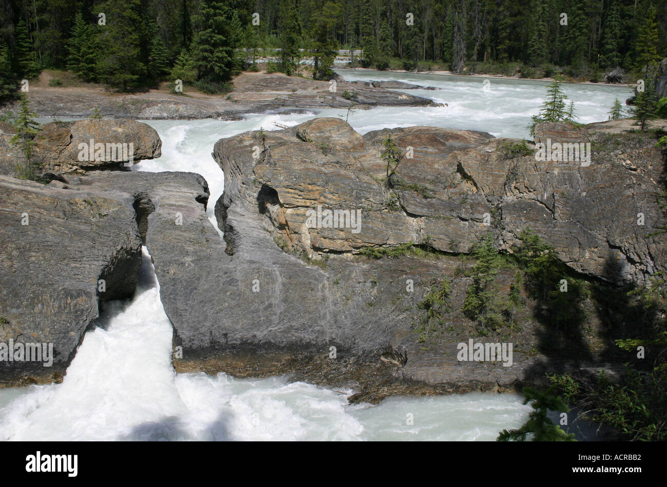 Natural Bridge over the Kicking Horse River near Field in Yoho National ...