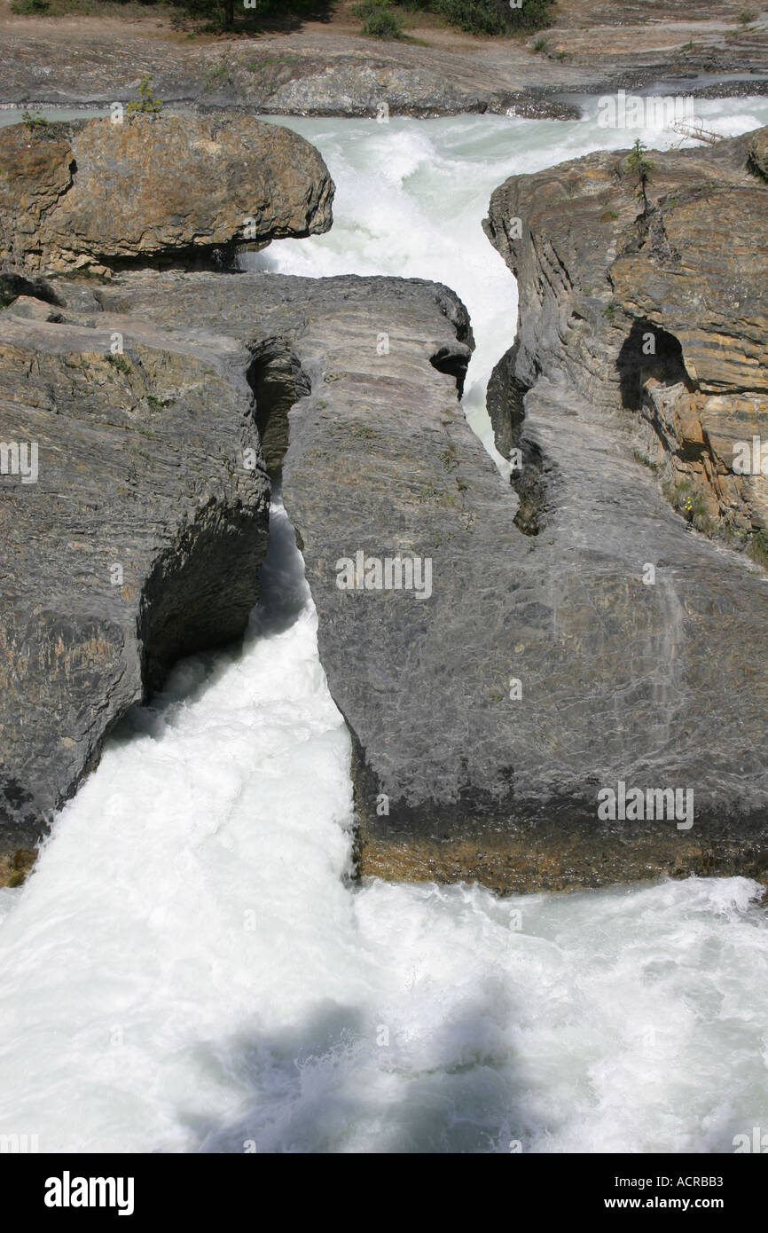 Natural Bridge over the Kicking Horse River near Field in Yoho National ...