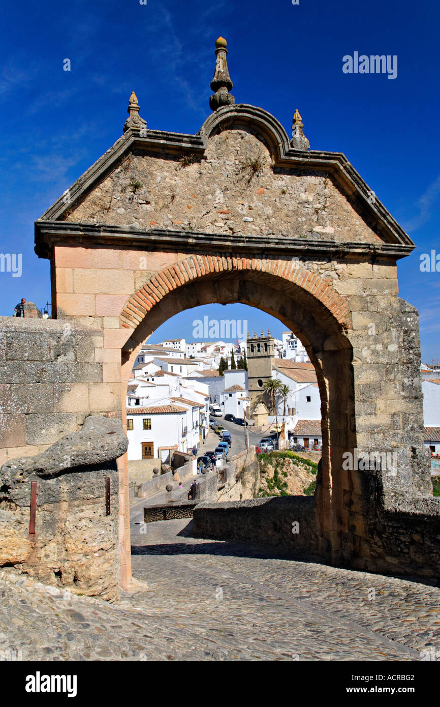 The gate Philipp V in Ronda, Andalusia, Spain Stock Photo - Alamy