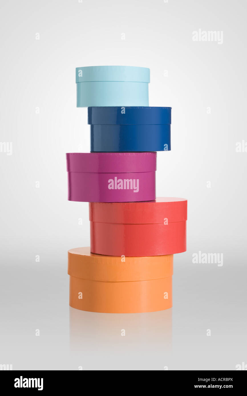 Round boxes hi-res stock photography and images - Alamy