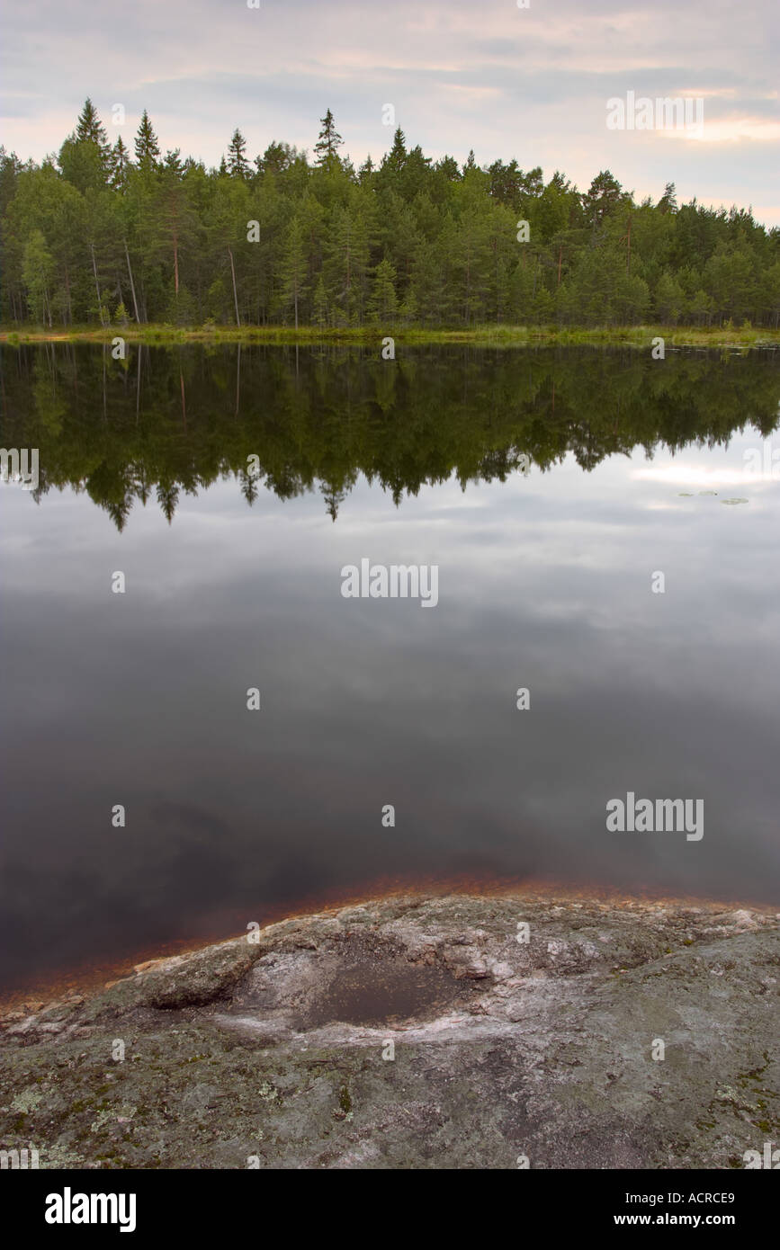 A lake scene in the Nuuksio National Park Finland Stock Photo - Alamy
