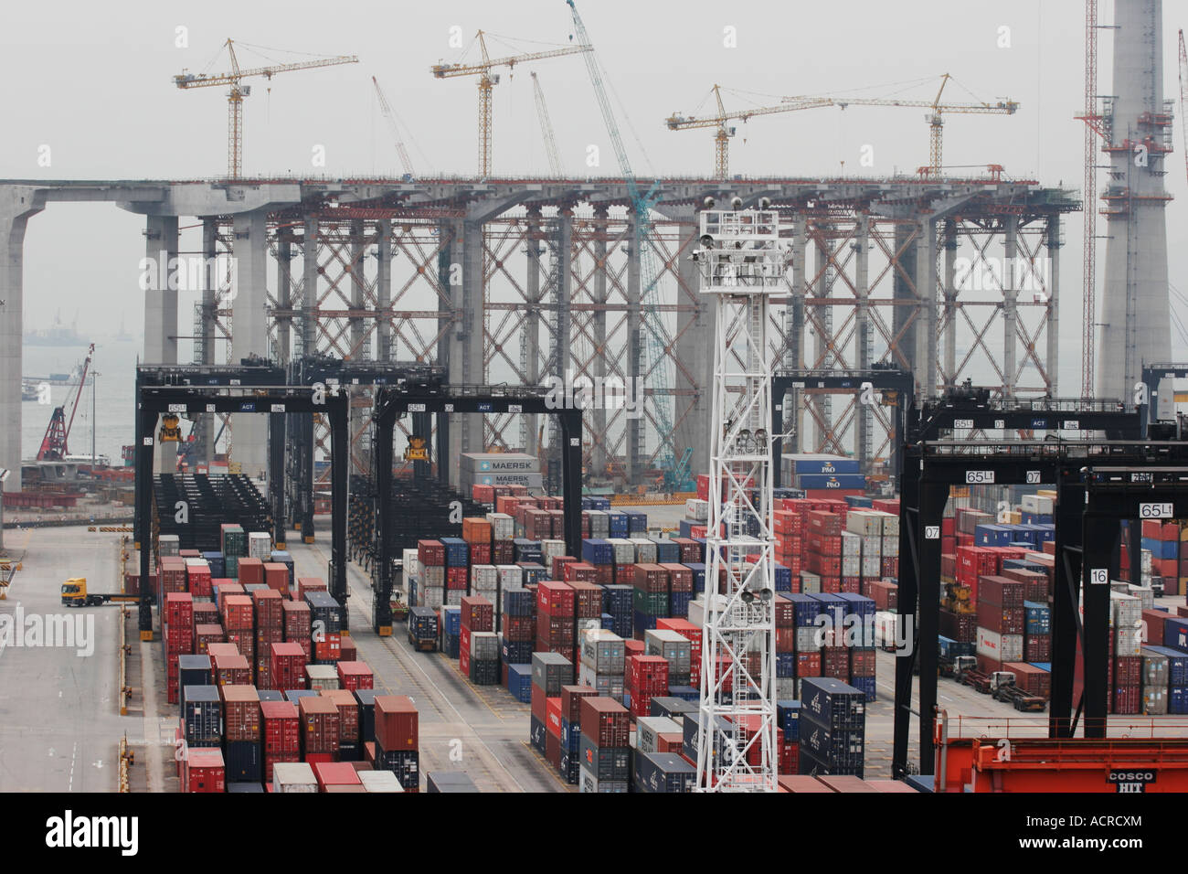 Kwai Chung container port in Hong Kong Stock Photo - Alamy