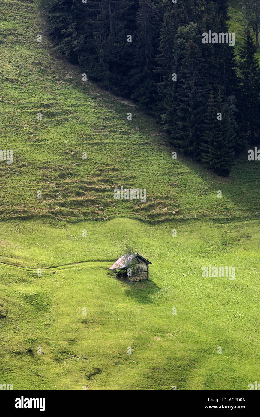 A traditional alpine barn on a hill Switzerland Stock Photo - Alamy