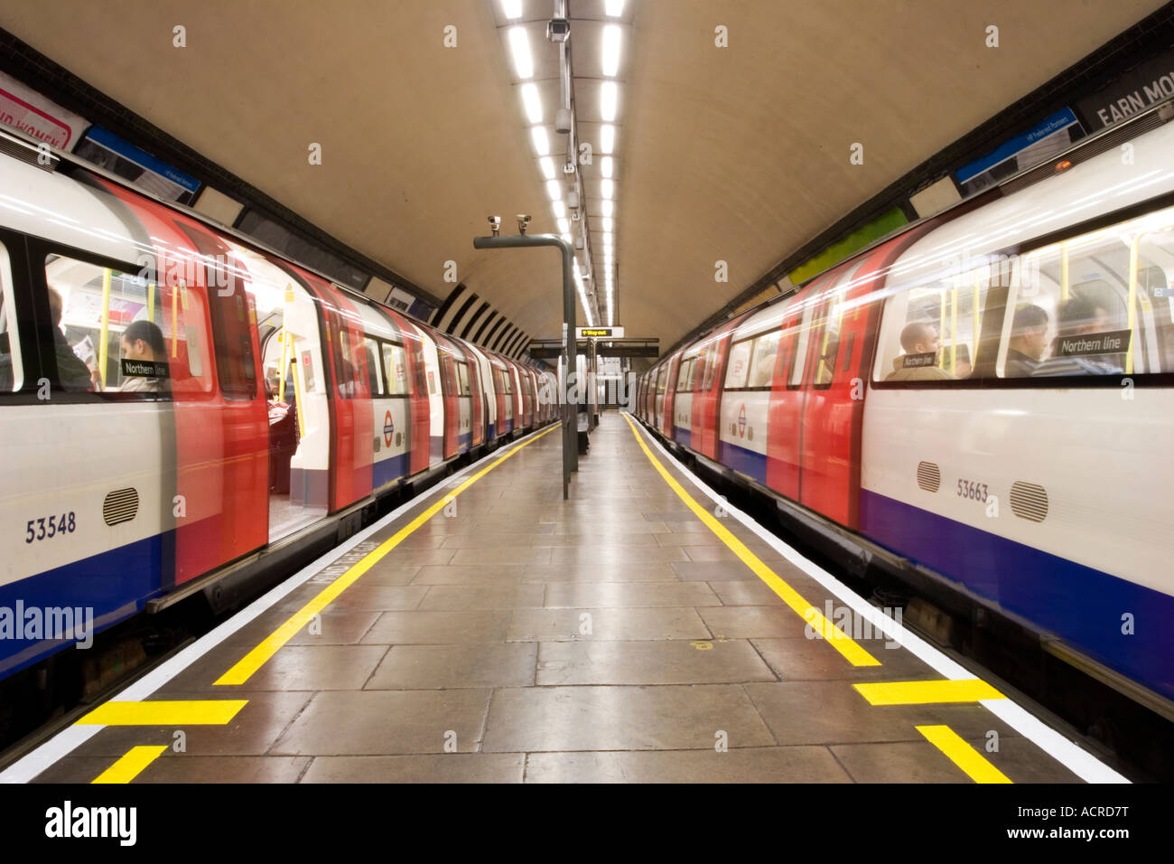Northern Line - Clapham North Underground Station - London Stock Photo ...