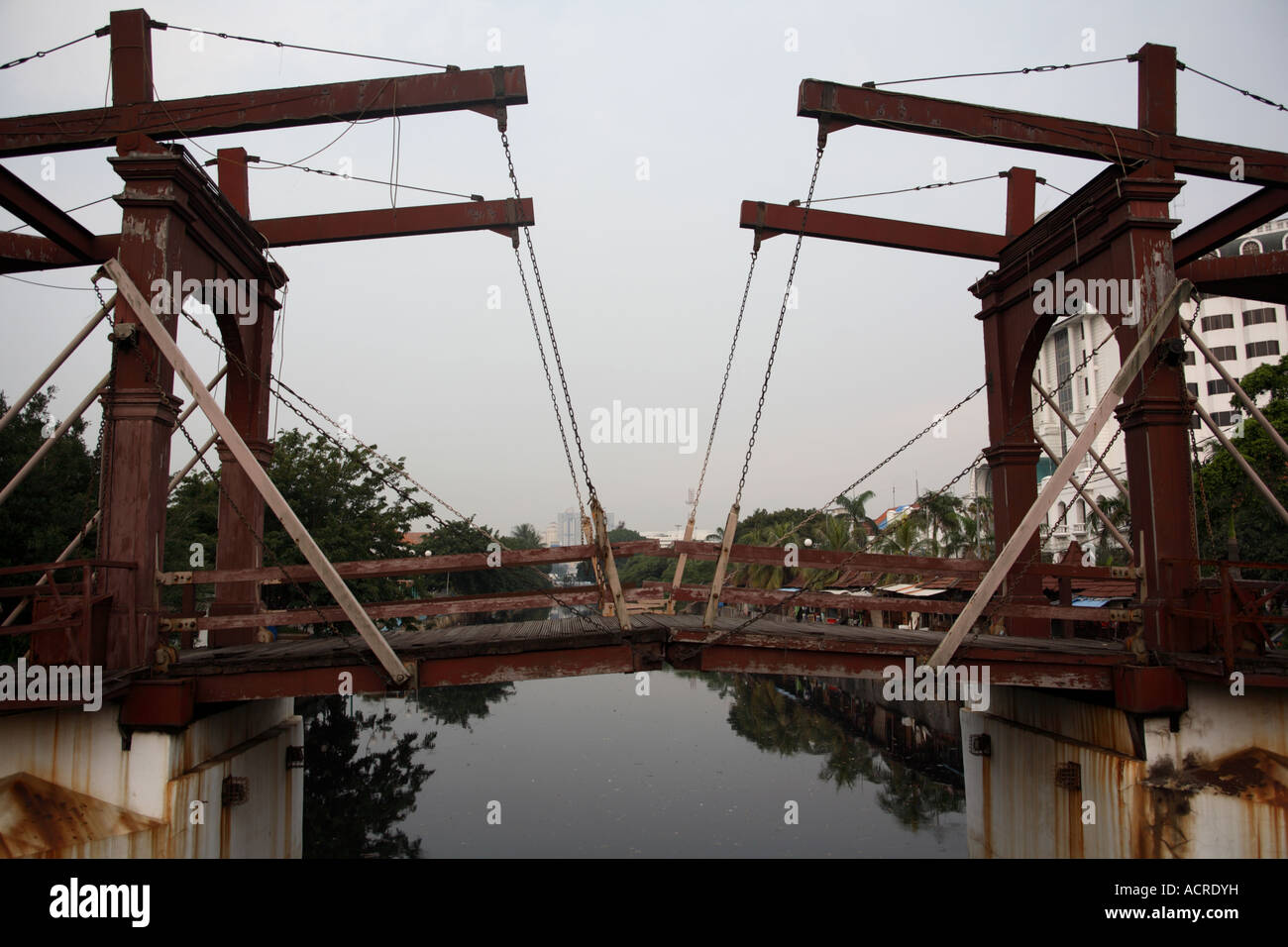 An old dutch bridge in the colonial Kota district of Jakarta Stock ...