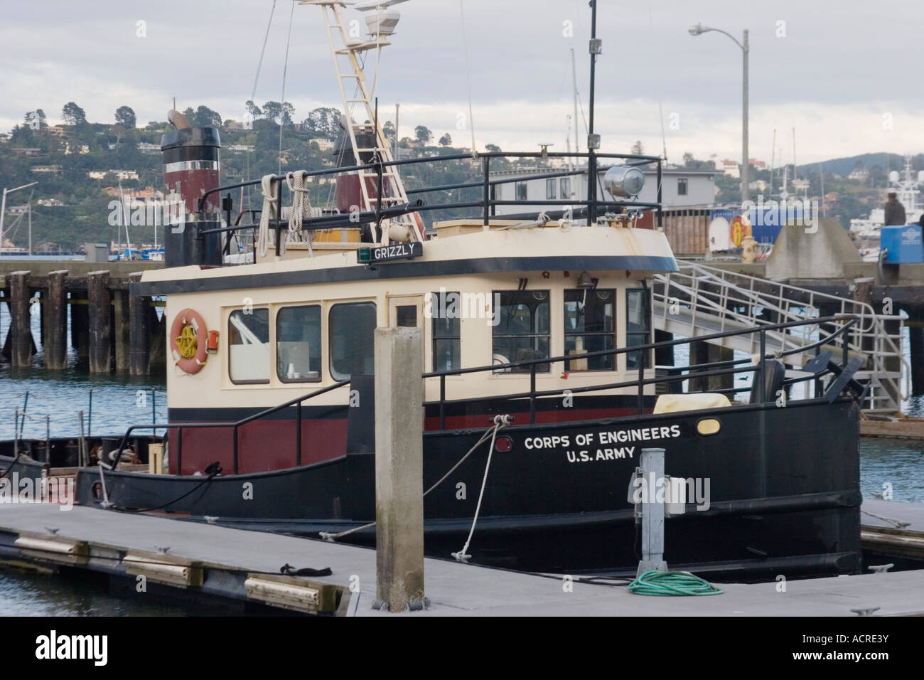 U S Army Corps of Engineers boats docked at Sausalito, California, USA ...