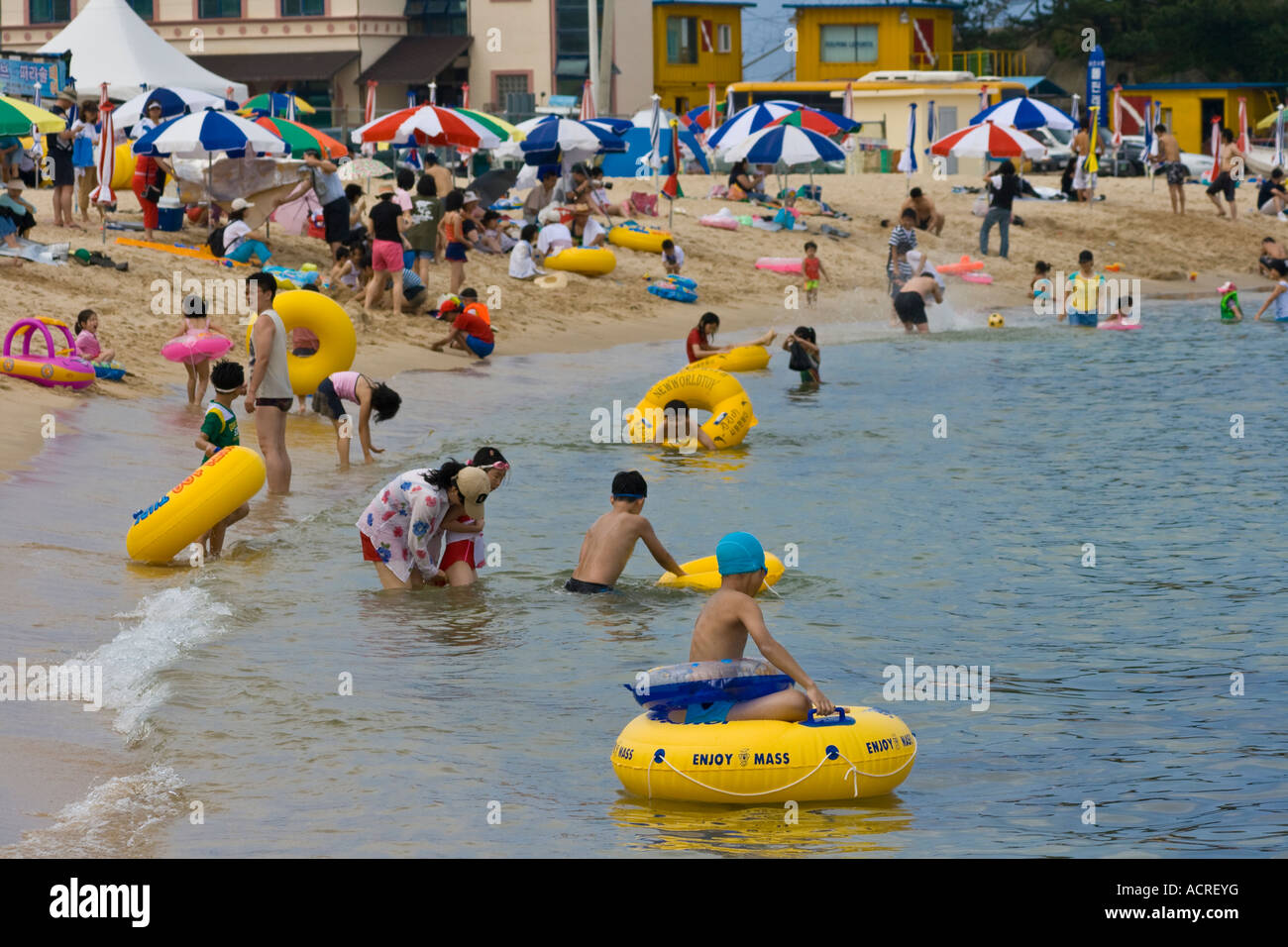 Korean People Enjoying Ocean and Beach Sokcho South Korea Stock Photo ...