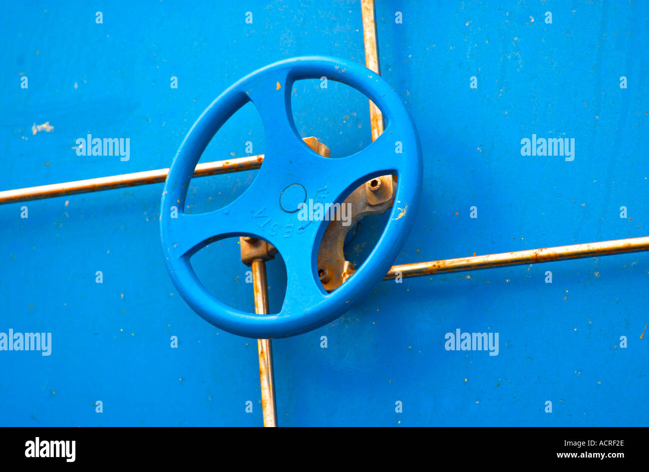 Blue deck hatch on ship Stock Photo - Alamy