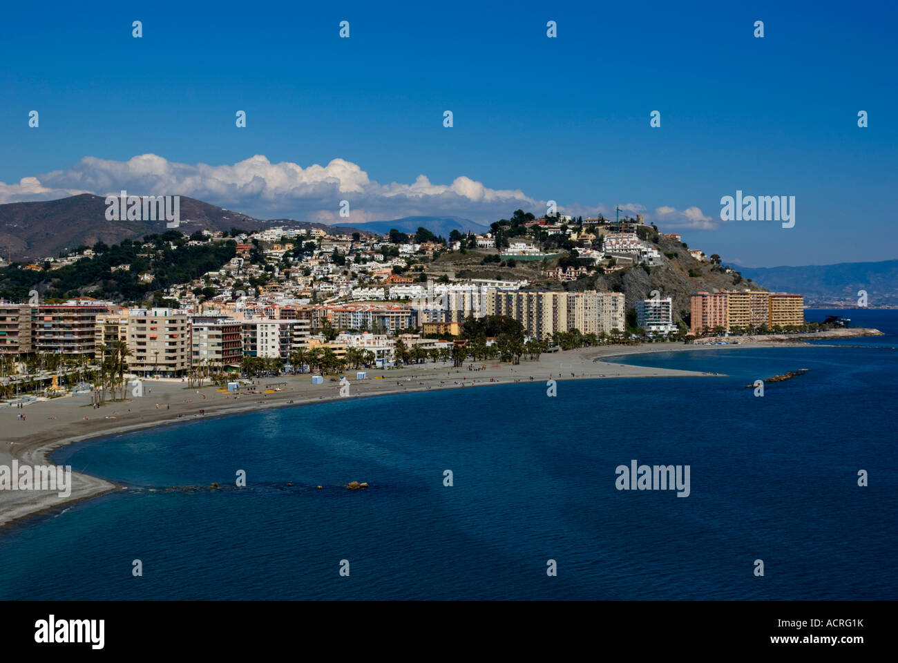 europe spain andalusia almunecar beach scene Stock Photo - Alamy