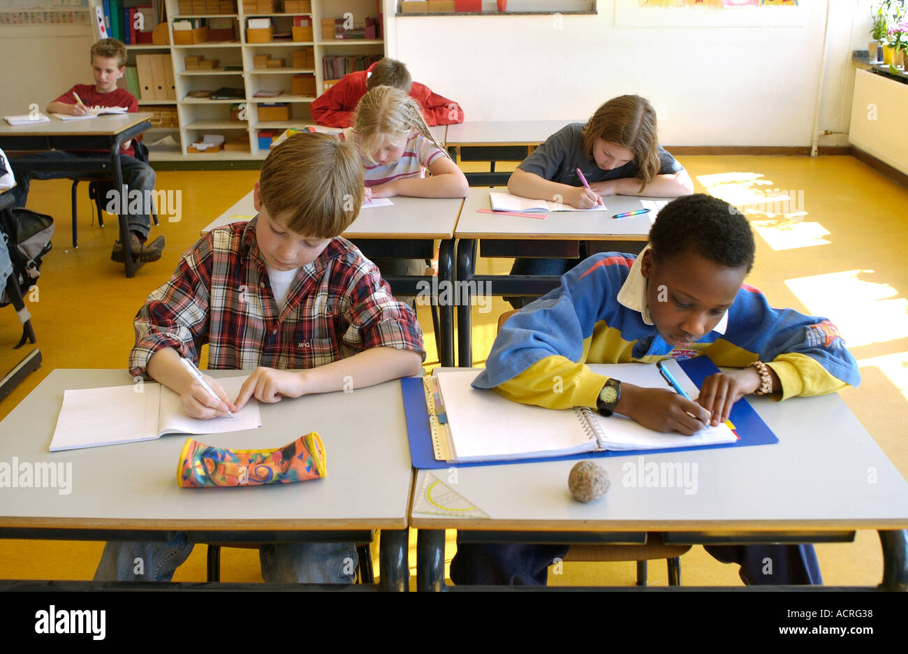 Students in classroom of elementary school Stock Photo - Alamy
