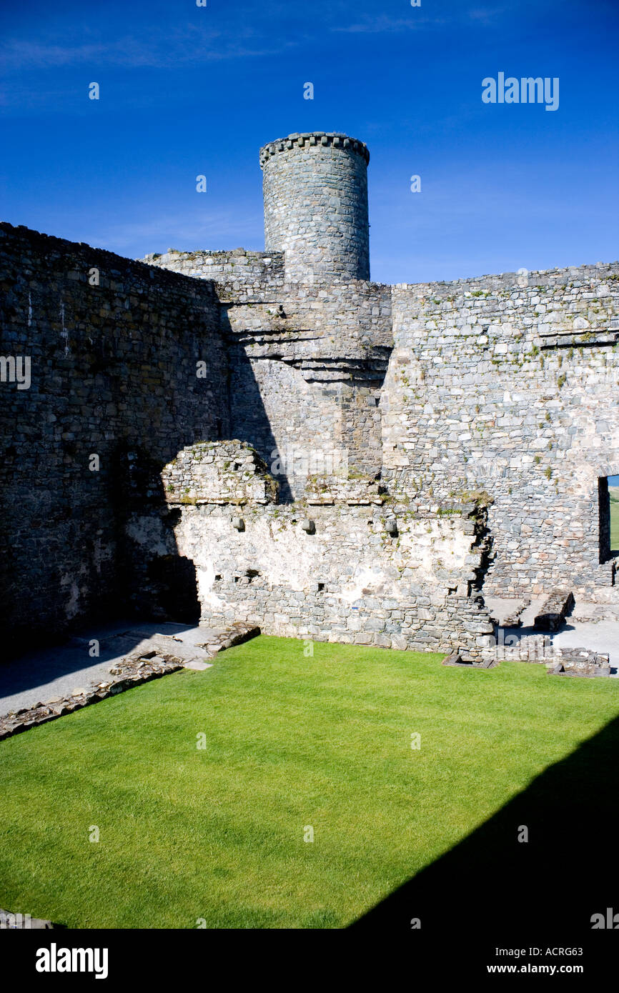 Harlech Castle interior North Wales Stock Photo - Alamy