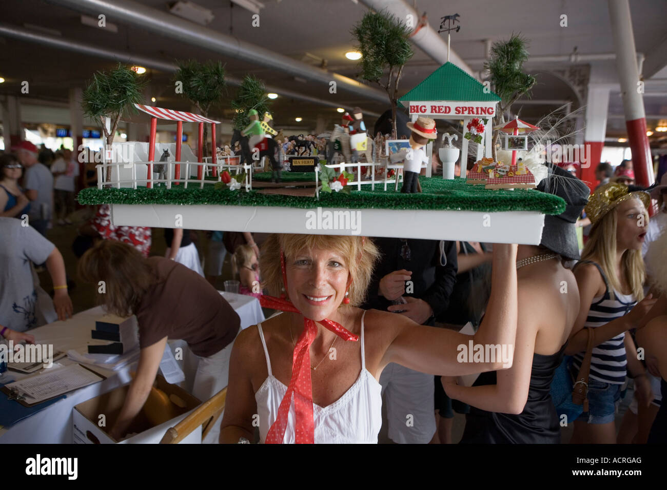 Annual hat contest at the race track Saratoga Springs New York Stock ...
