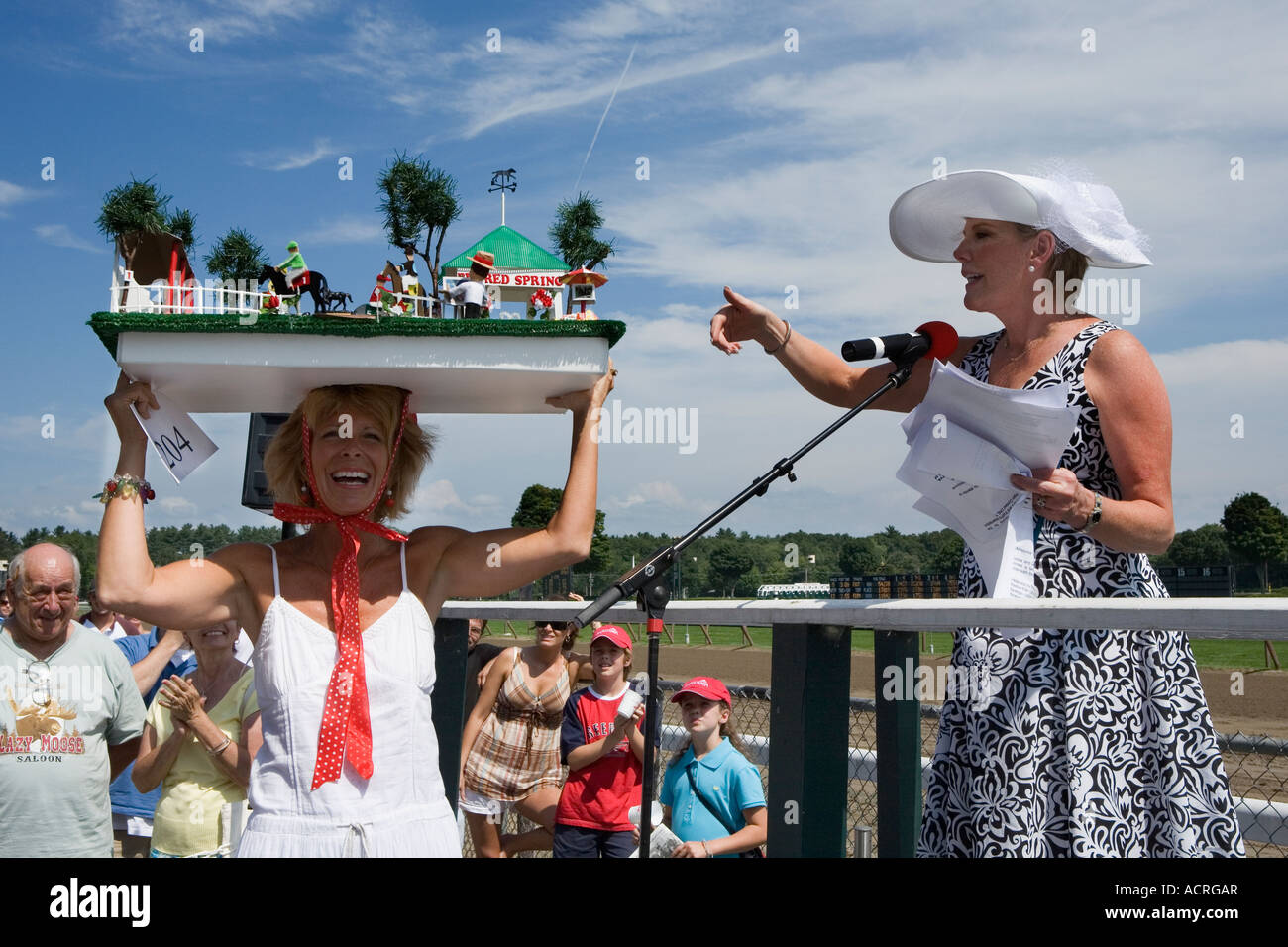 Annual hat contest at the race track Saratoga Springs New York Stock ...