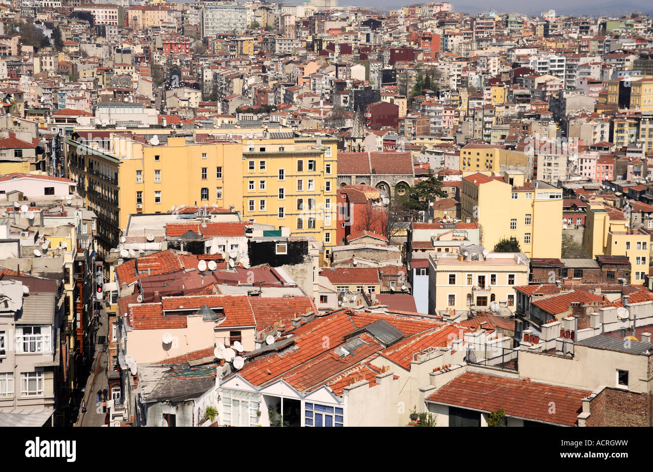 a view of buildings in the centre of istanbul turkey Stock Photo - Alamy