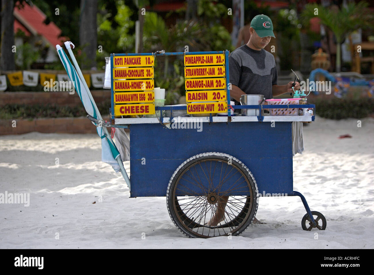 Crepe cart on beach Ko Samet Thailand Stock Photo - Alamy