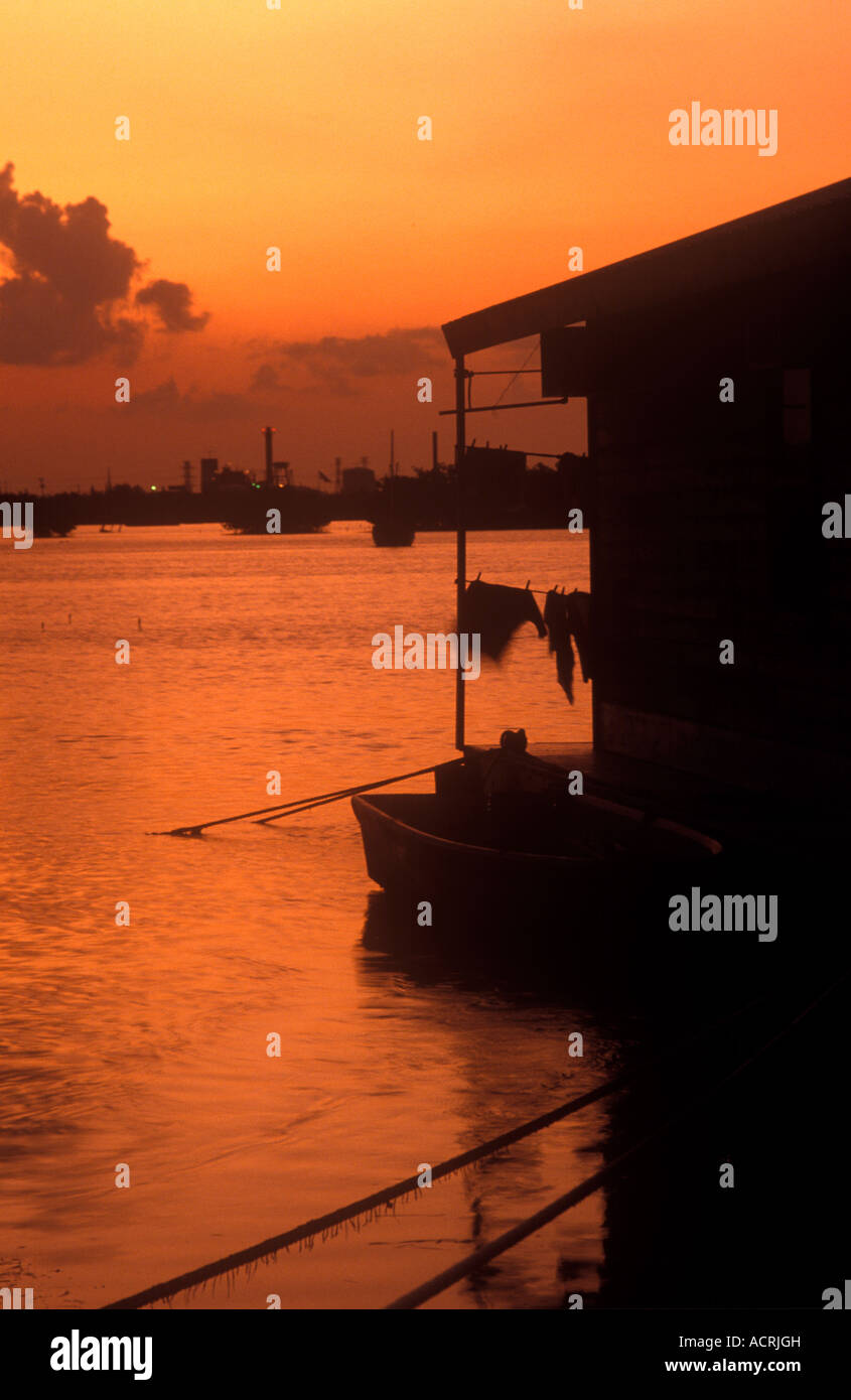Laundry Flapping In Breeze Hanging Outside Water Front House Shack ...