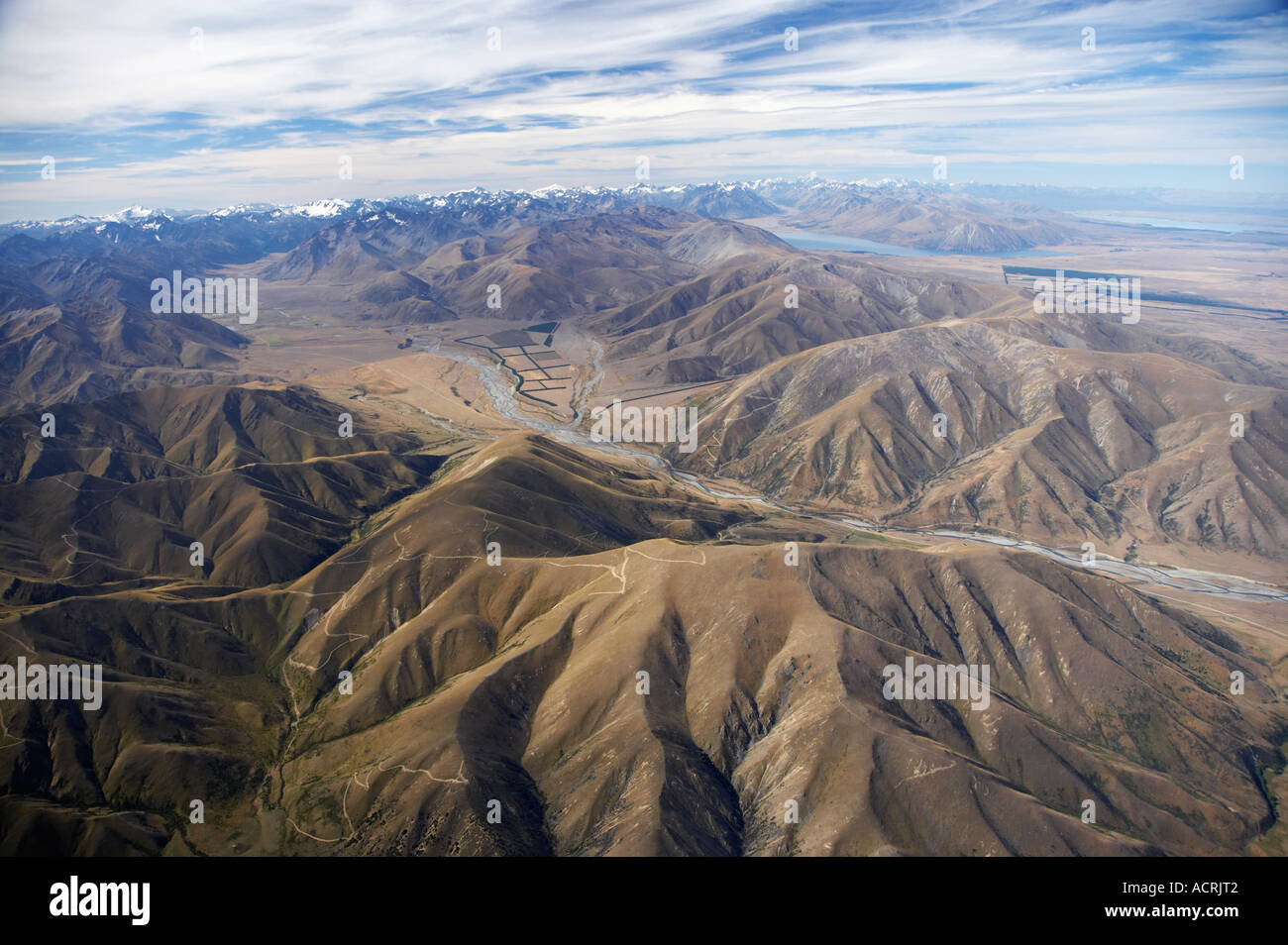 Ahuriri Valley Otago South Island New Zealand aerial Stock Photo - Alamy