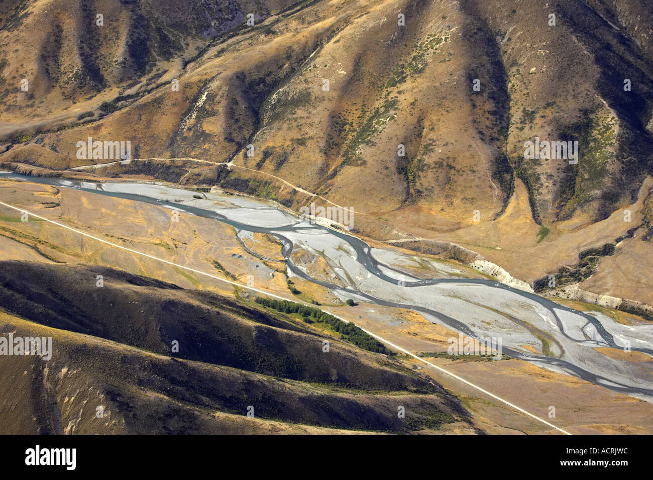 Ahuriri Valley North Otago South Island New Zealand aerial Stock Photo ...