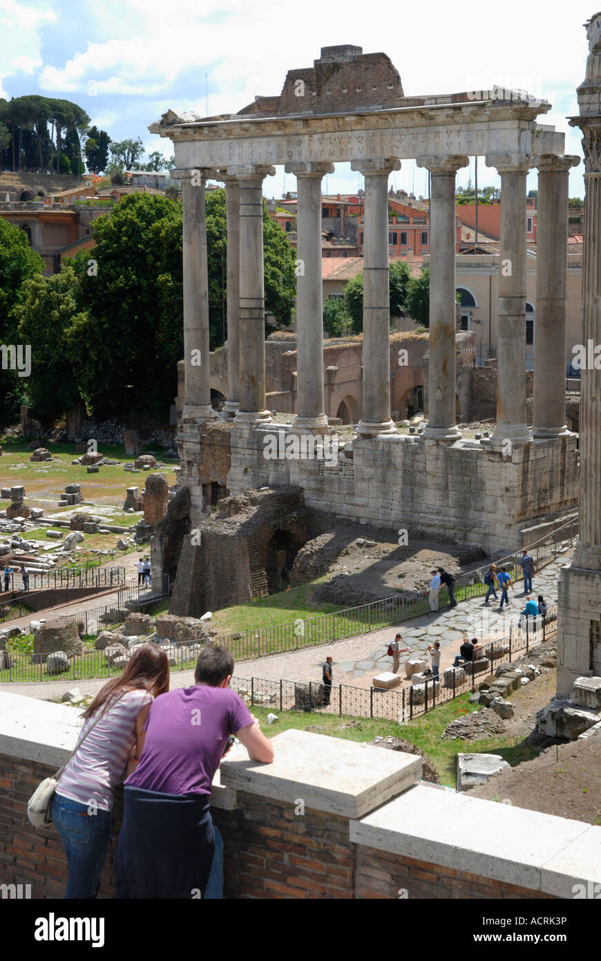 Temple of Saturn in The Roman Forum Stock Photo - Alamy