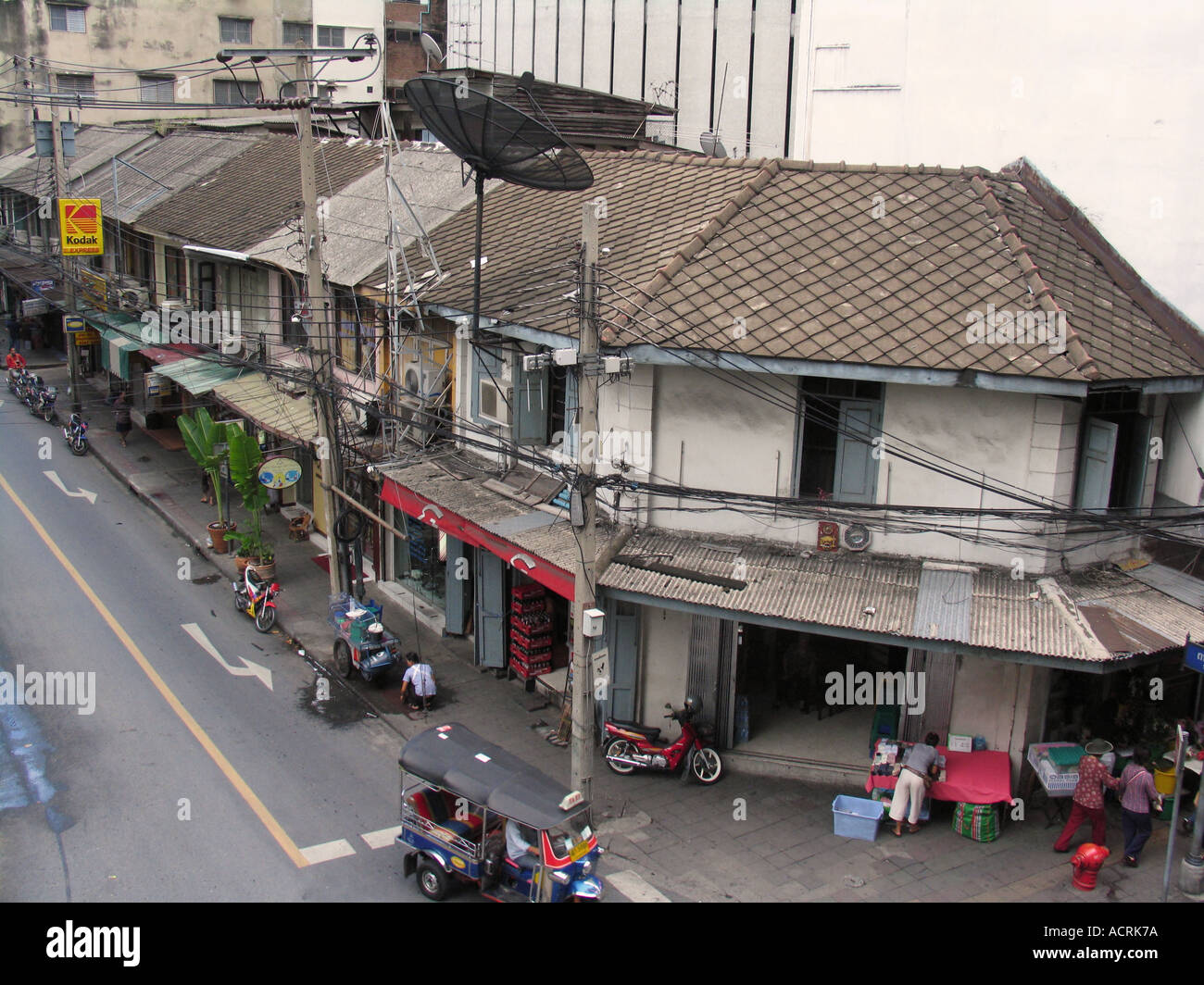 Old style shophouses Bangkok Thailand Stock Photo - Alamy