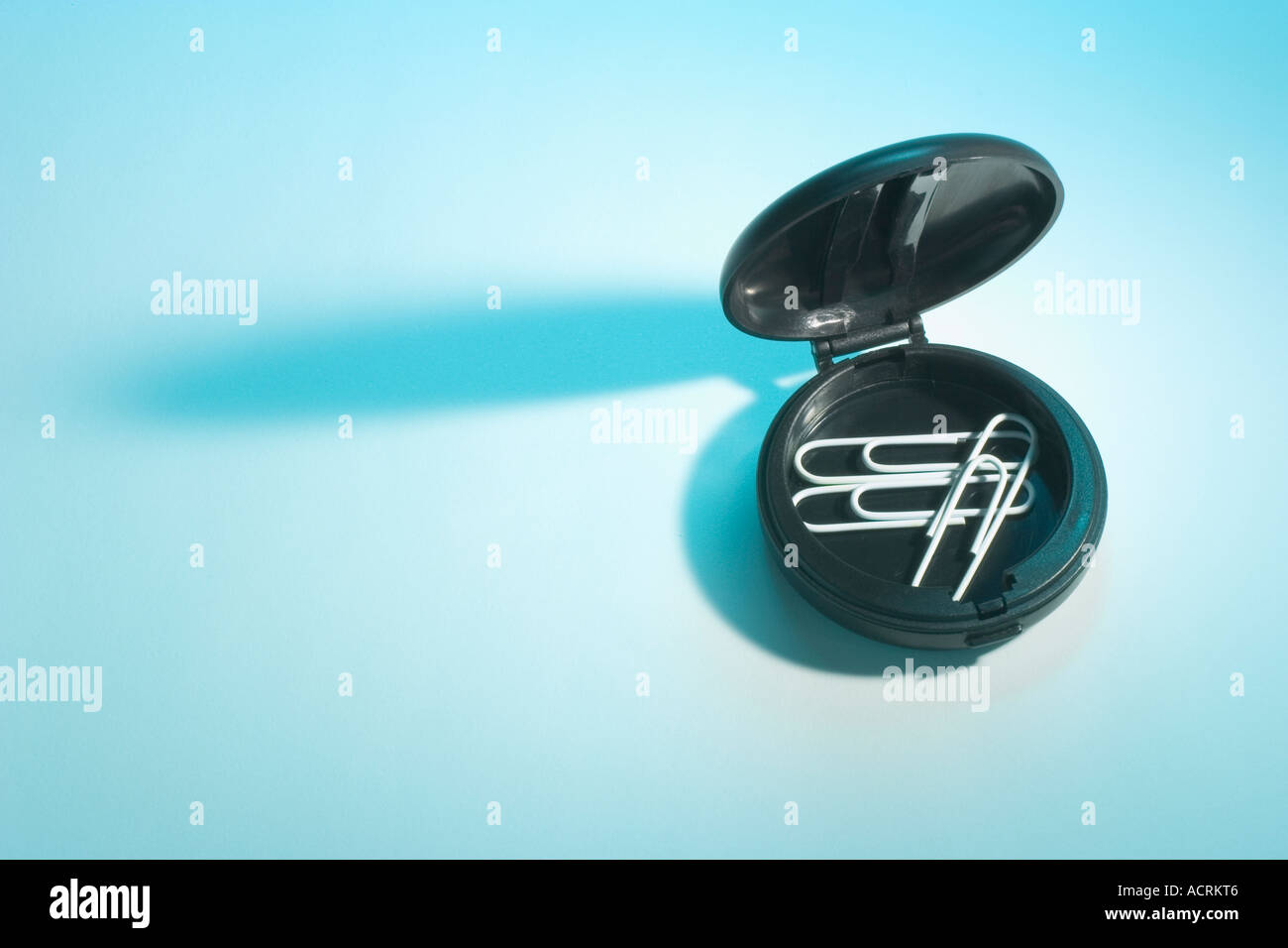 Paper Clips in Compact Case Stock Photo - Alamy