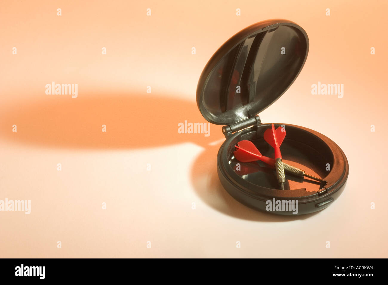 Miniature Darts in Compact Case Stock Photo - Alamy