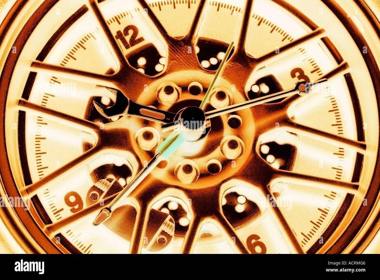 Steering Wheel Clock Stock Photo - Alamy