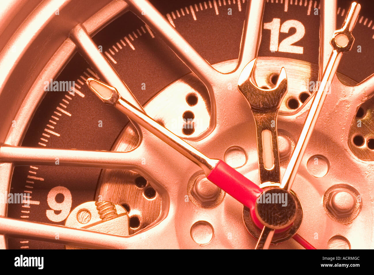 Steering Wheel Clock Stock Photo - Alamy