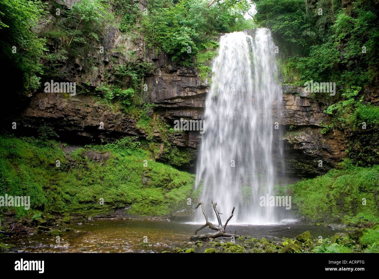 Henrhyd Falls Brecon Beacons Wales Stock Photo - Alamy