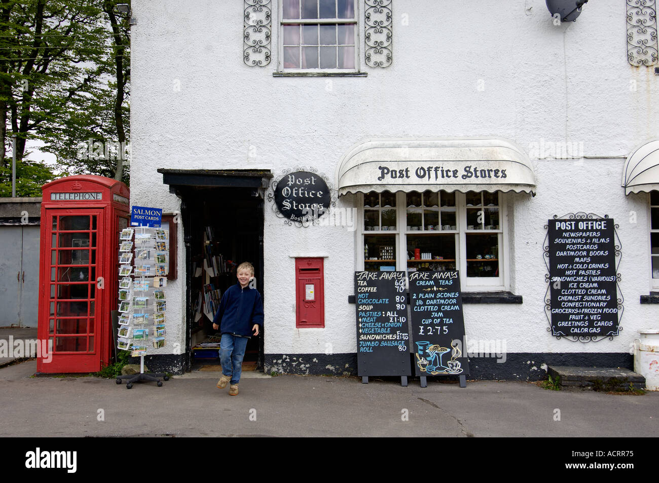 Post office of Postbridge Dartmoor National Park Devon England Stock ...