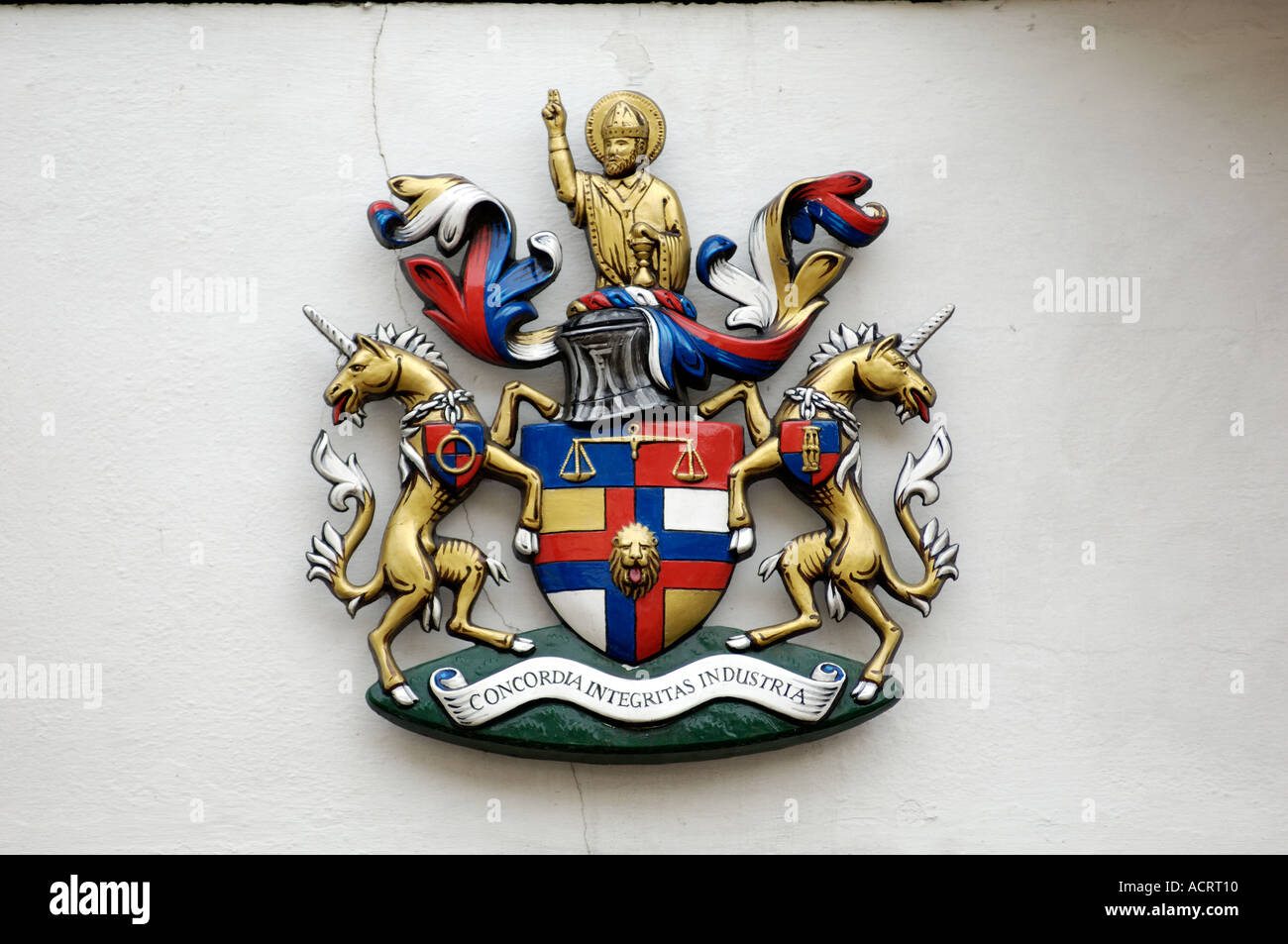 coat of arms at a house in Salisbury Wiltshire England Stock Photo - Alamy