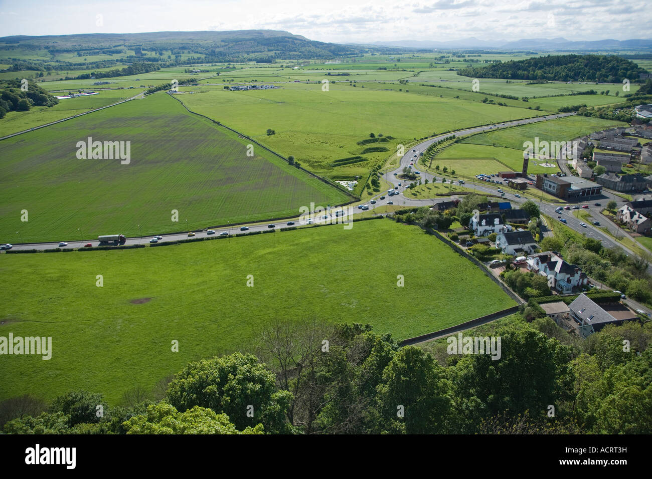 The roundabout in Stirling Scotland from the air Stock Photo - Alamy