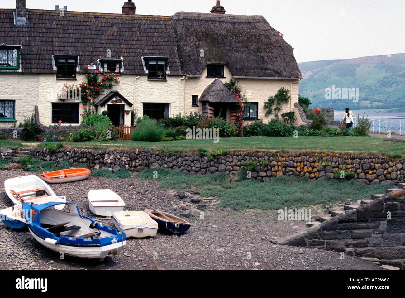Porlock Weir Exmoor Somerset England Stock Photo - Alamy