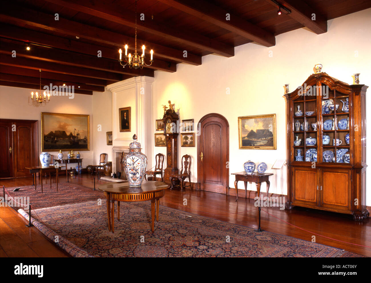Interior view of the Council Chambers in the Castle of Good Hope museum ...