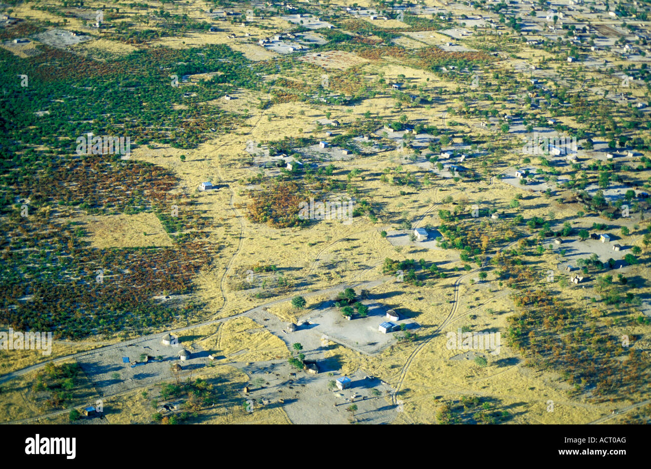 Aerial view of Maun Botswana Stock Photo - Alamy