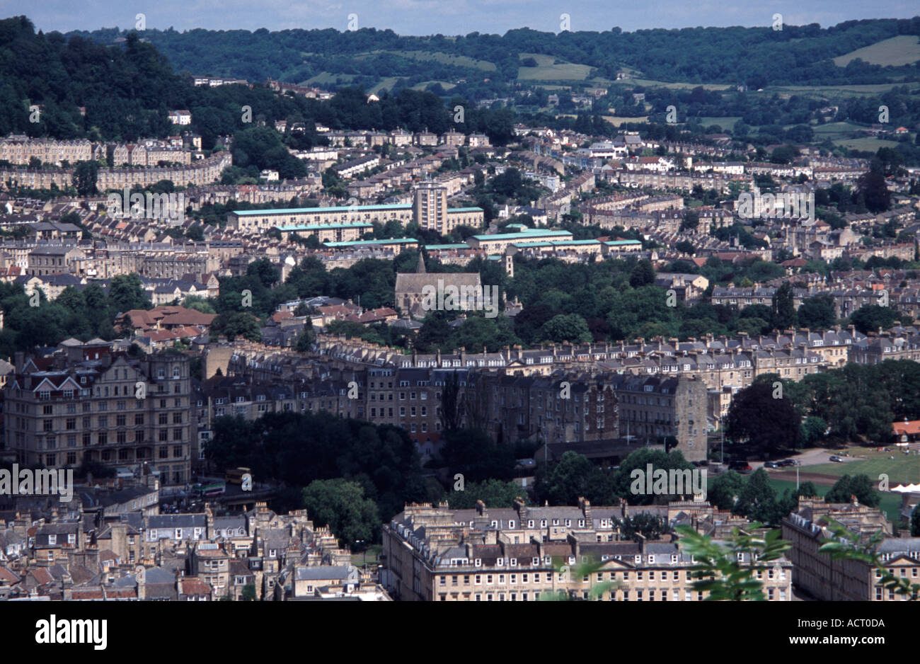 View of Bath from Beechen Cliff Bath Spa, Somerset, England UK Stock ...