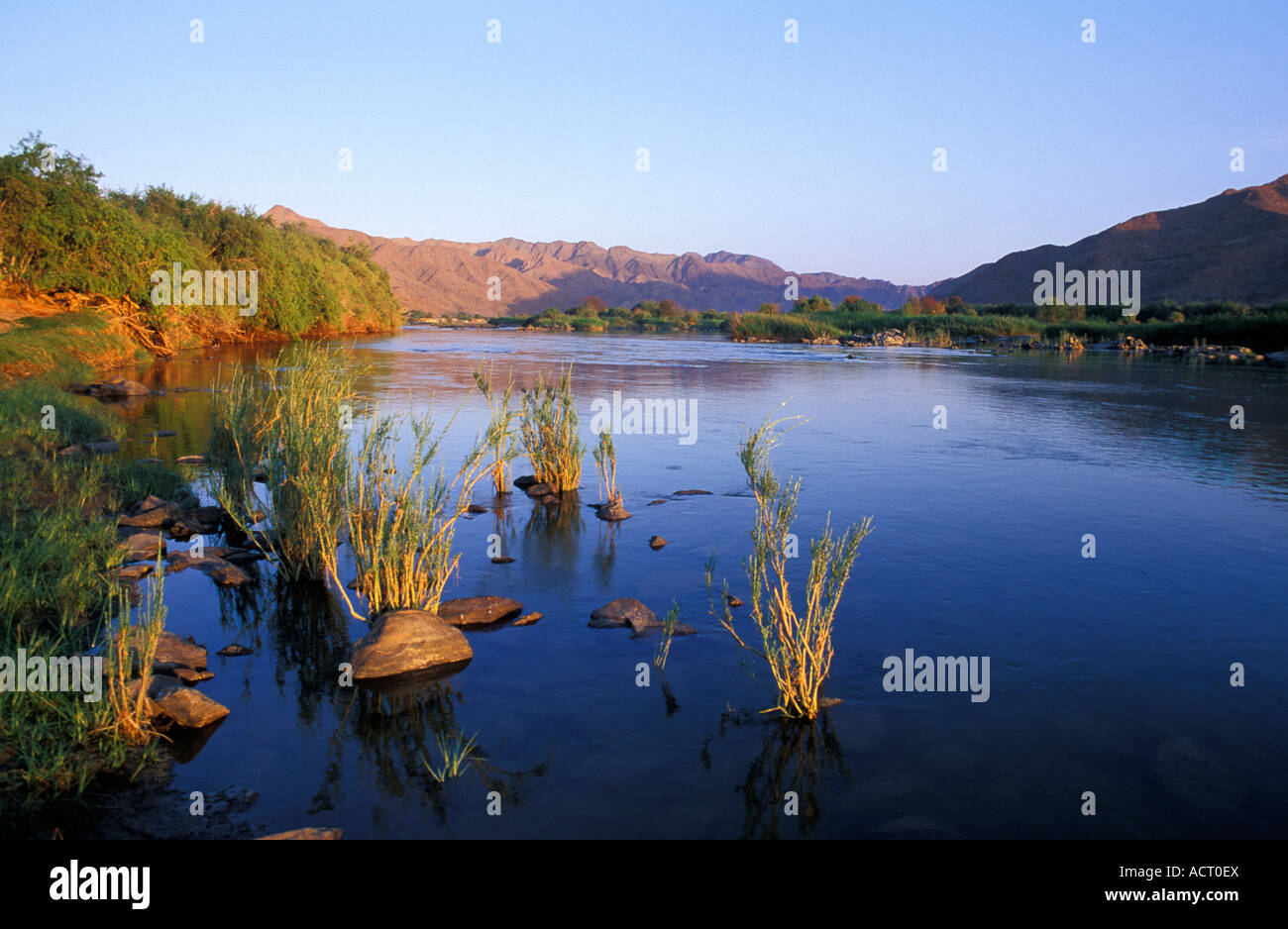 View of Orange River De hoop North Western Cape Province South Africa ...